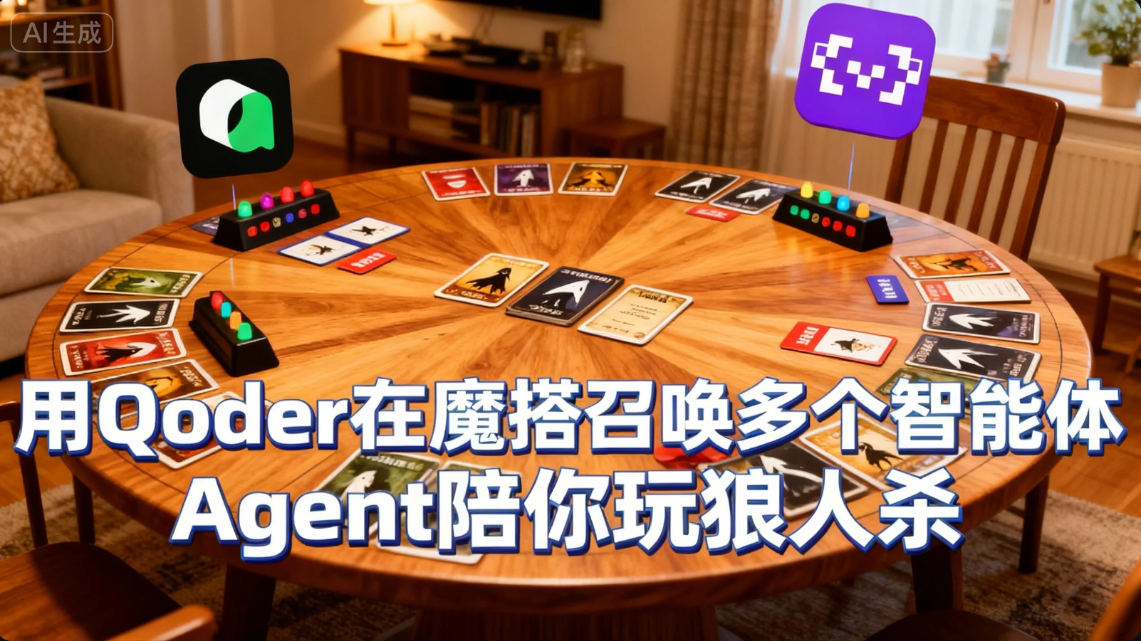 用Qoder在魔搭召唤多个智能体Agent陪你玩狼人杀-LucianaiB-塔猴